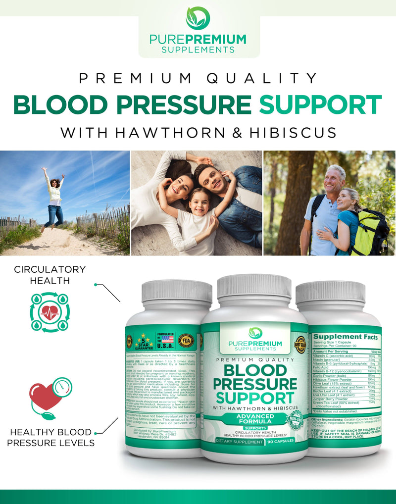 Premium Blood Pressure Support Supplement - PurePremium Supplements