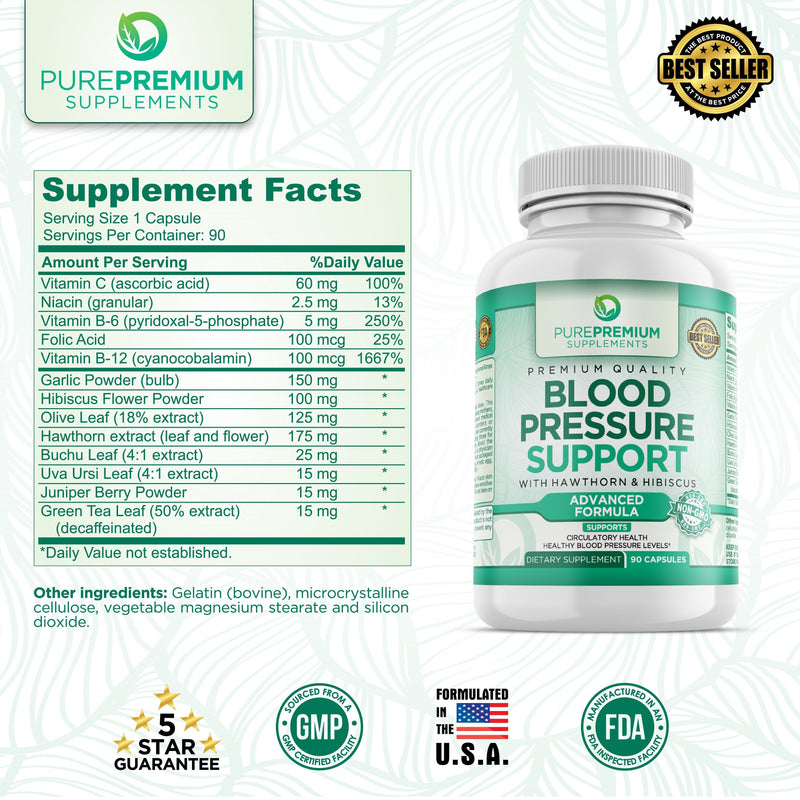 Premium Blood Pressure Support Supplement - PurePremium Supplements