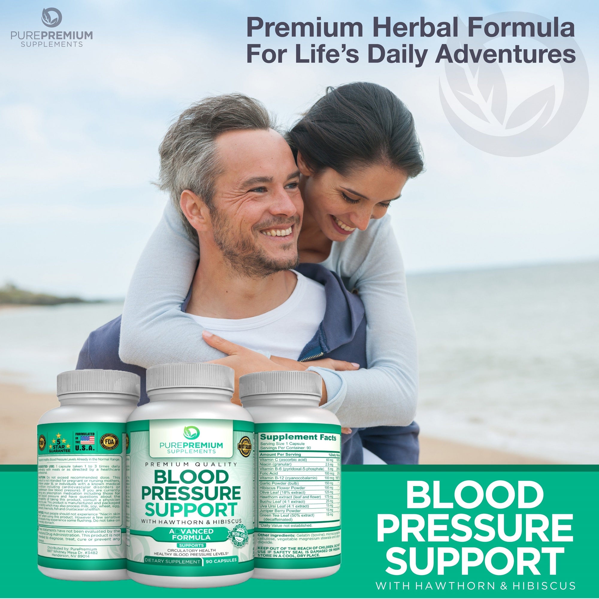 Premium Blood Pressure Support Supplement - PurePremium Supplements
